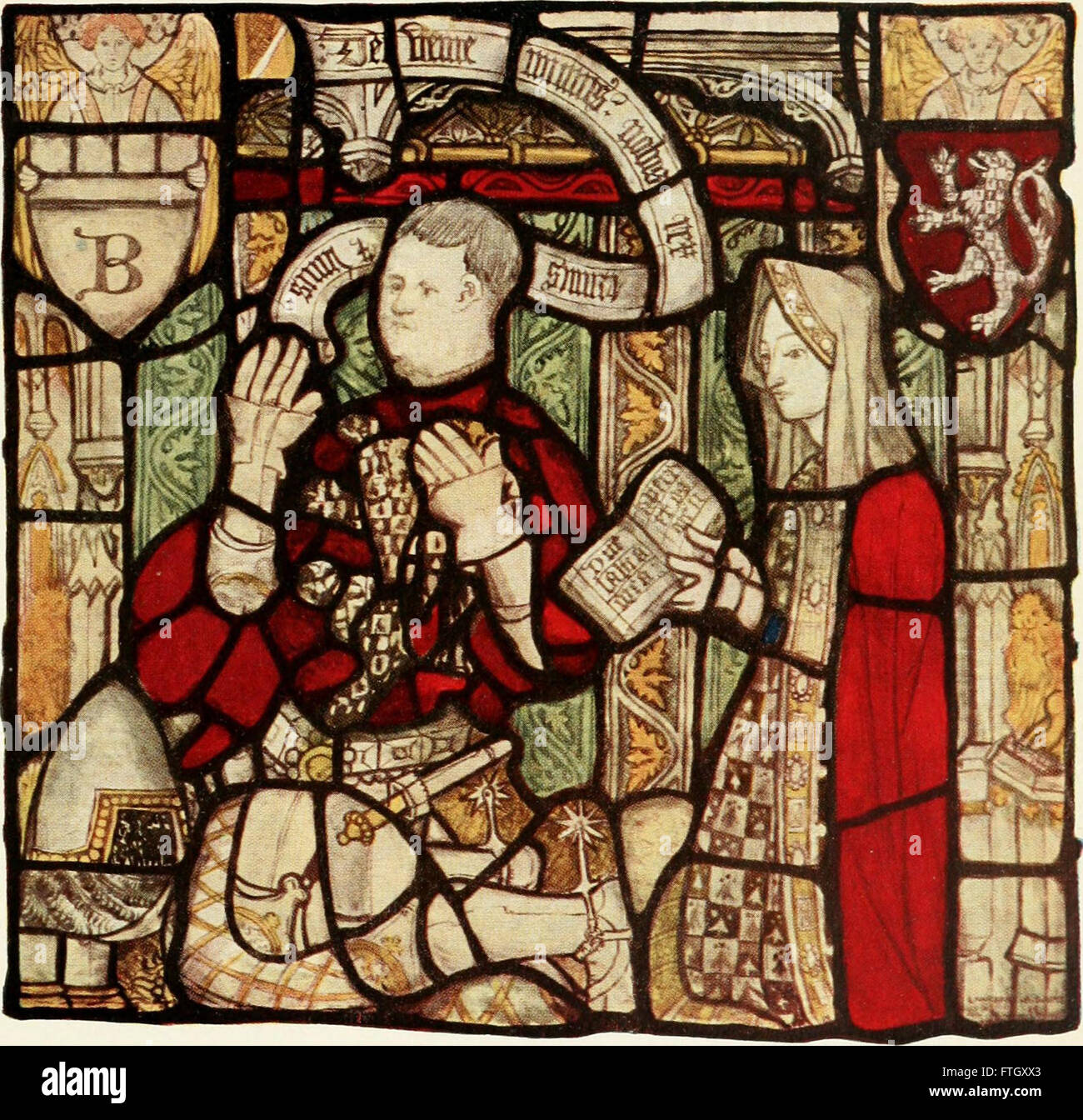 A 1913 study of stained glass art in medieval England and France ...