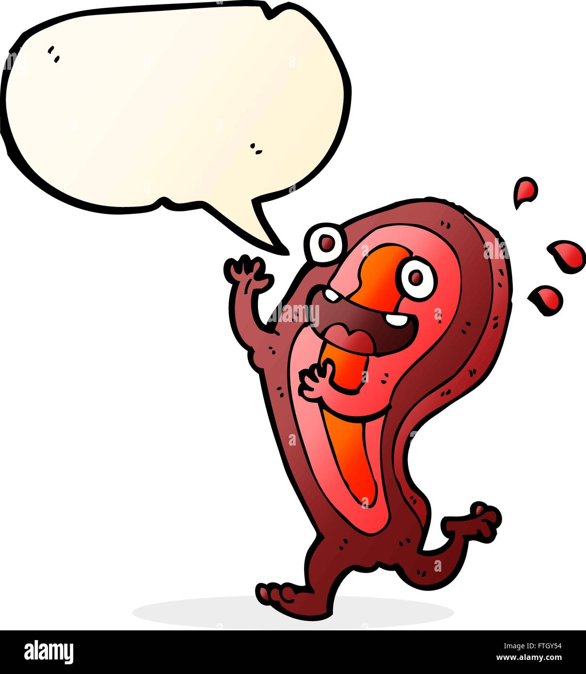Cartoon character meat steak running hi-res stock photography and ...