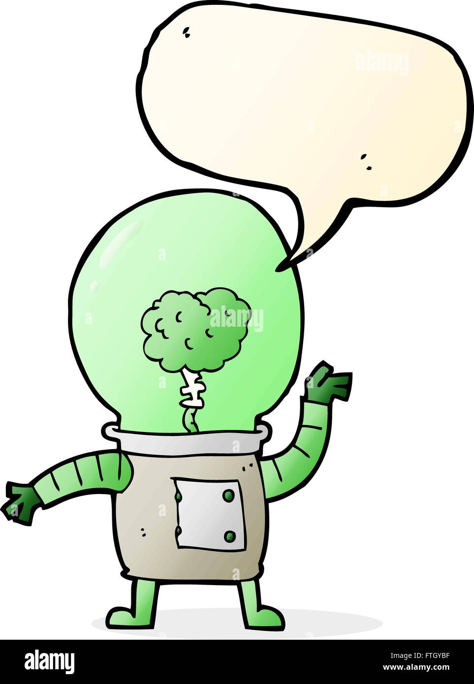 Happy cartoon brain floating hi-res stock photography and images - Alamy
