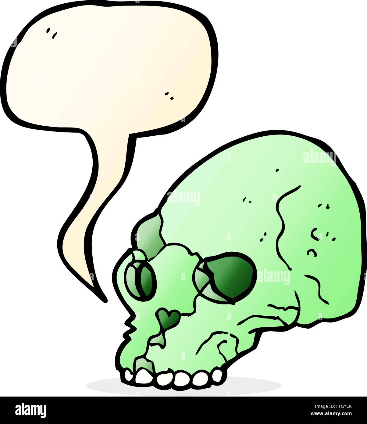 Cartoon crazy skull bubble hi-res stock photography and images - Alamy