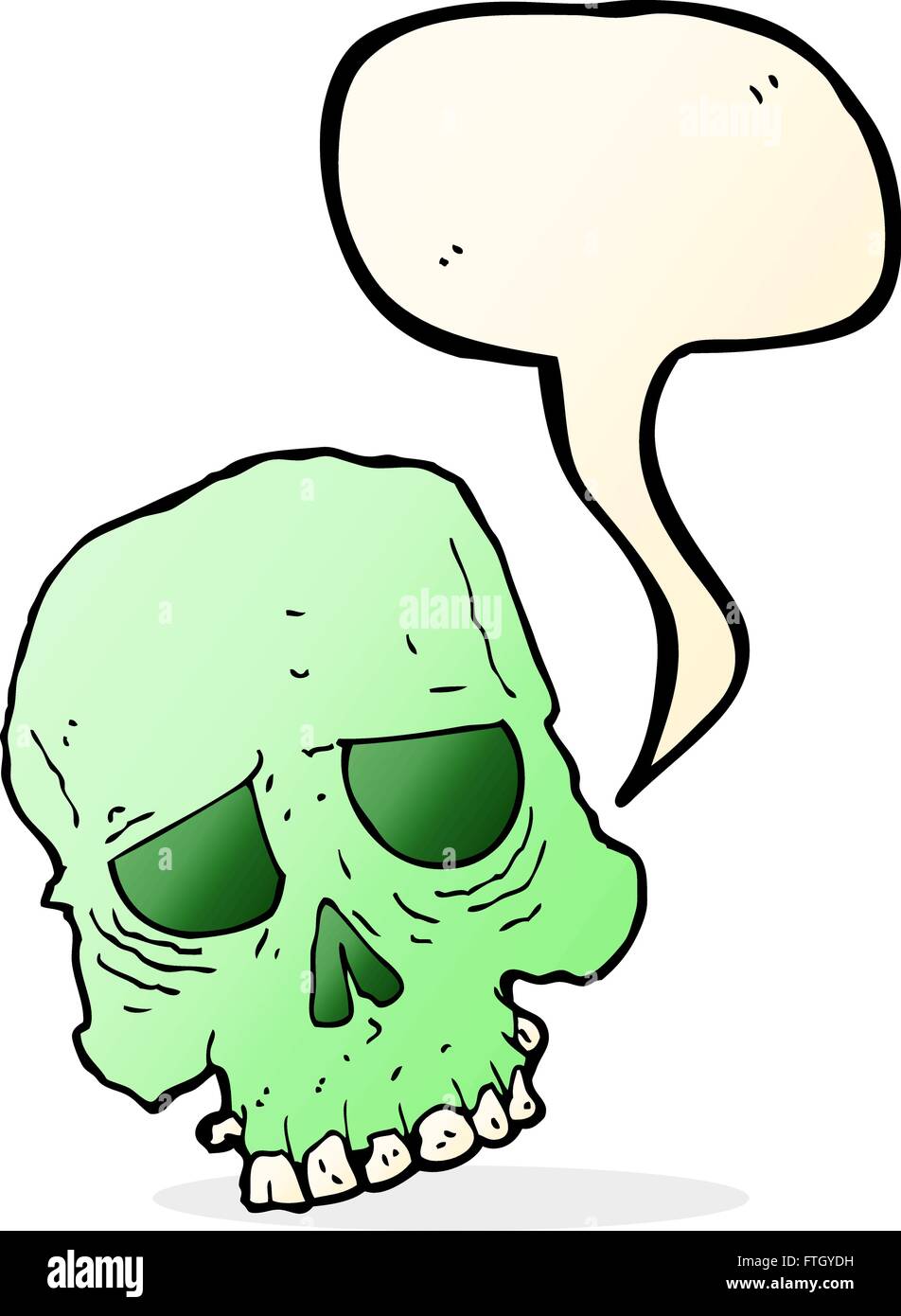 Cartoon crazy skull bubble hi-res stock photography and images - Alamy