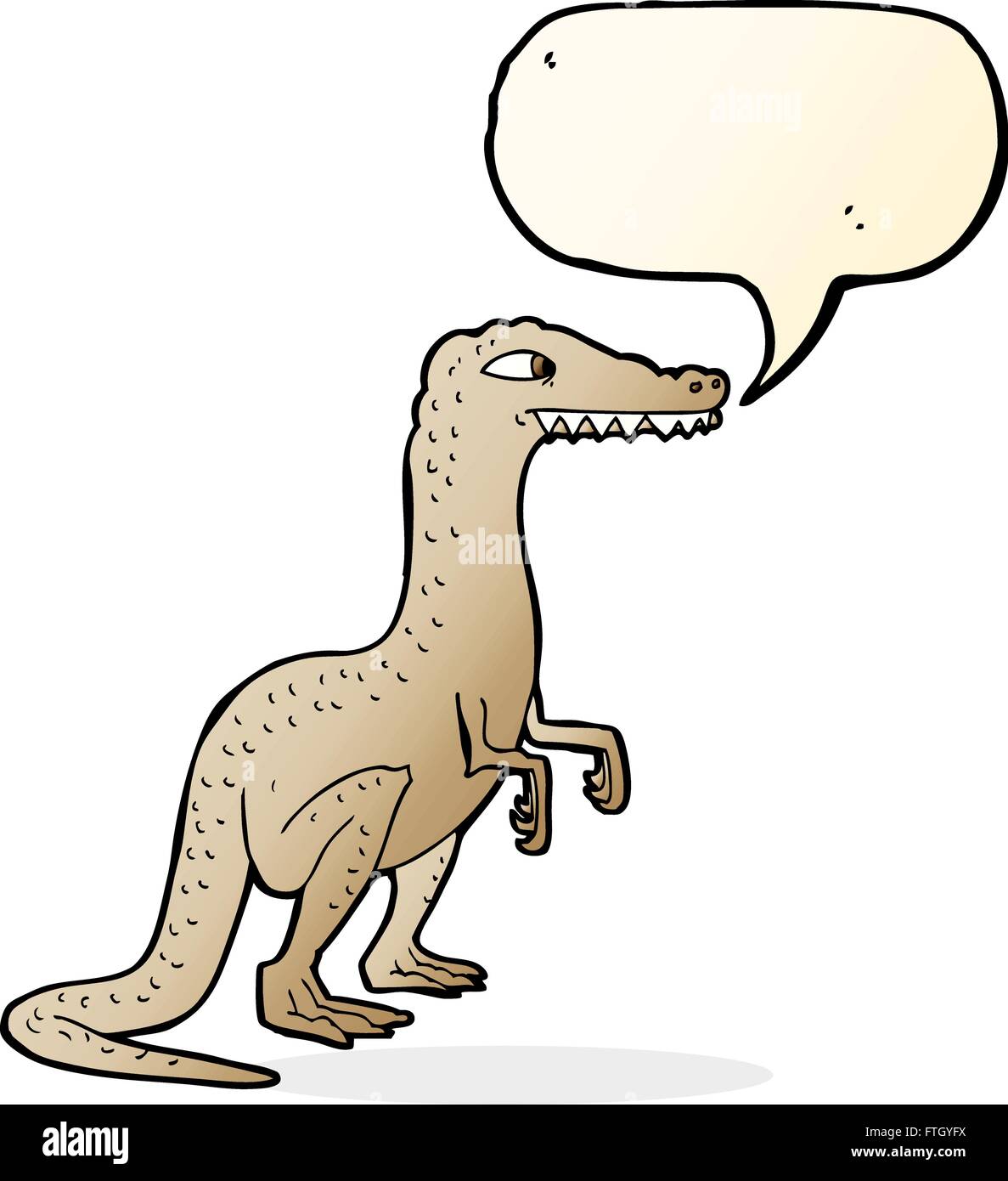 cartoon dinosaur with speech bubble Stock Vector Image & Art - Alamy