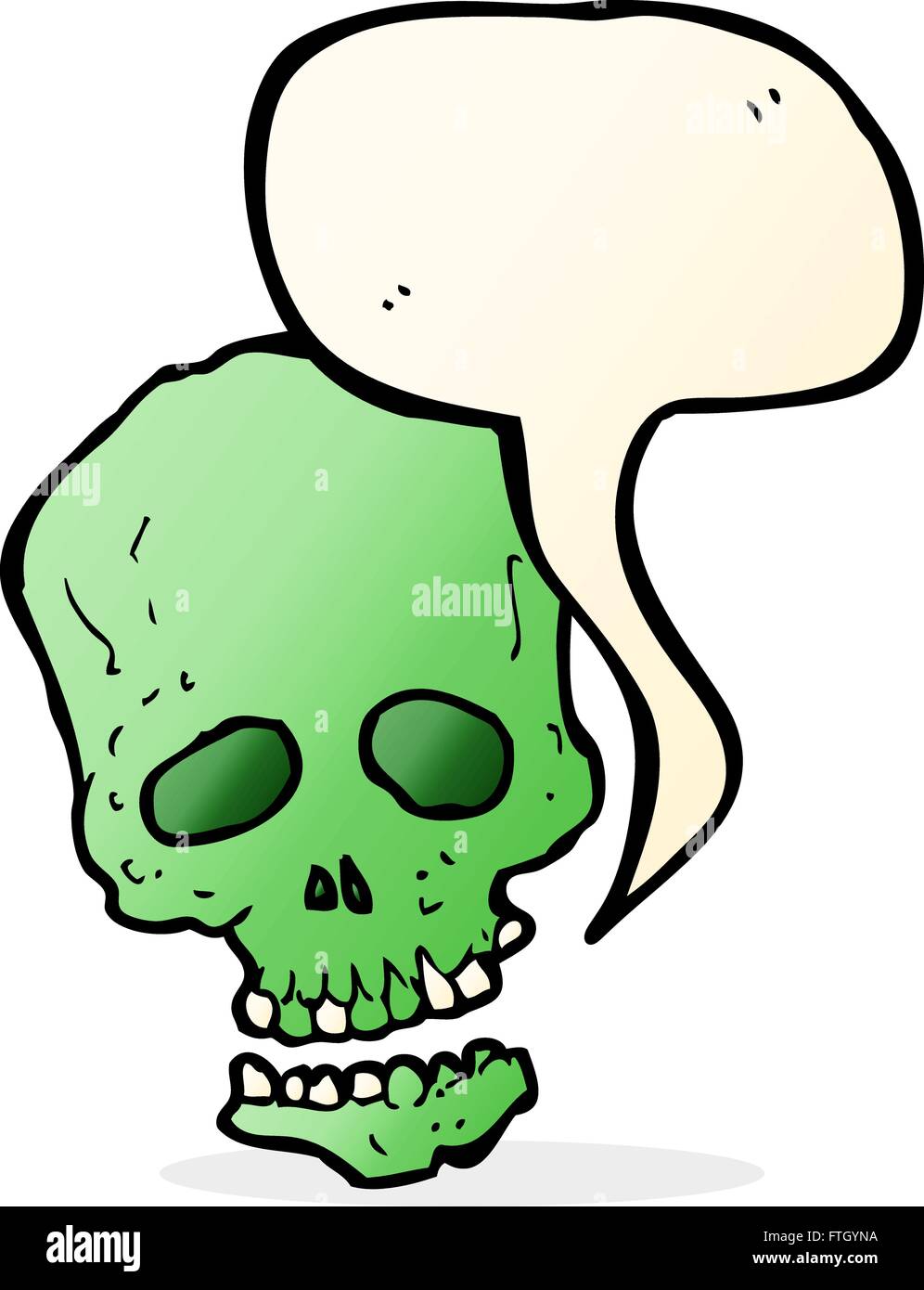 Cartoon crazy skull bubble hi-res stock photography and images - Alamy