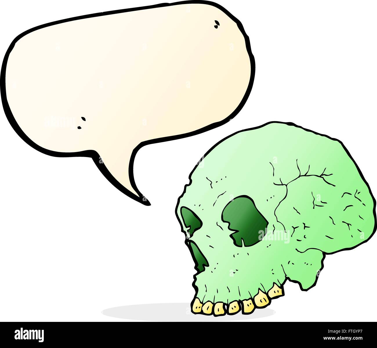 Cartoon crazy skull bubble hi-res stock photography and images - Alamy