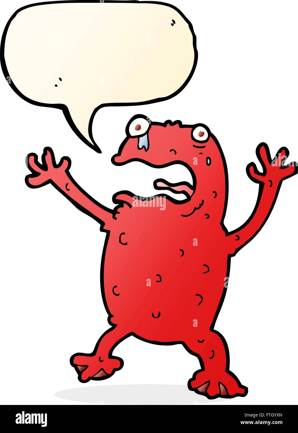 cartoon poisonous frog with speech bubble Stock Vector Image & Art - Alamy