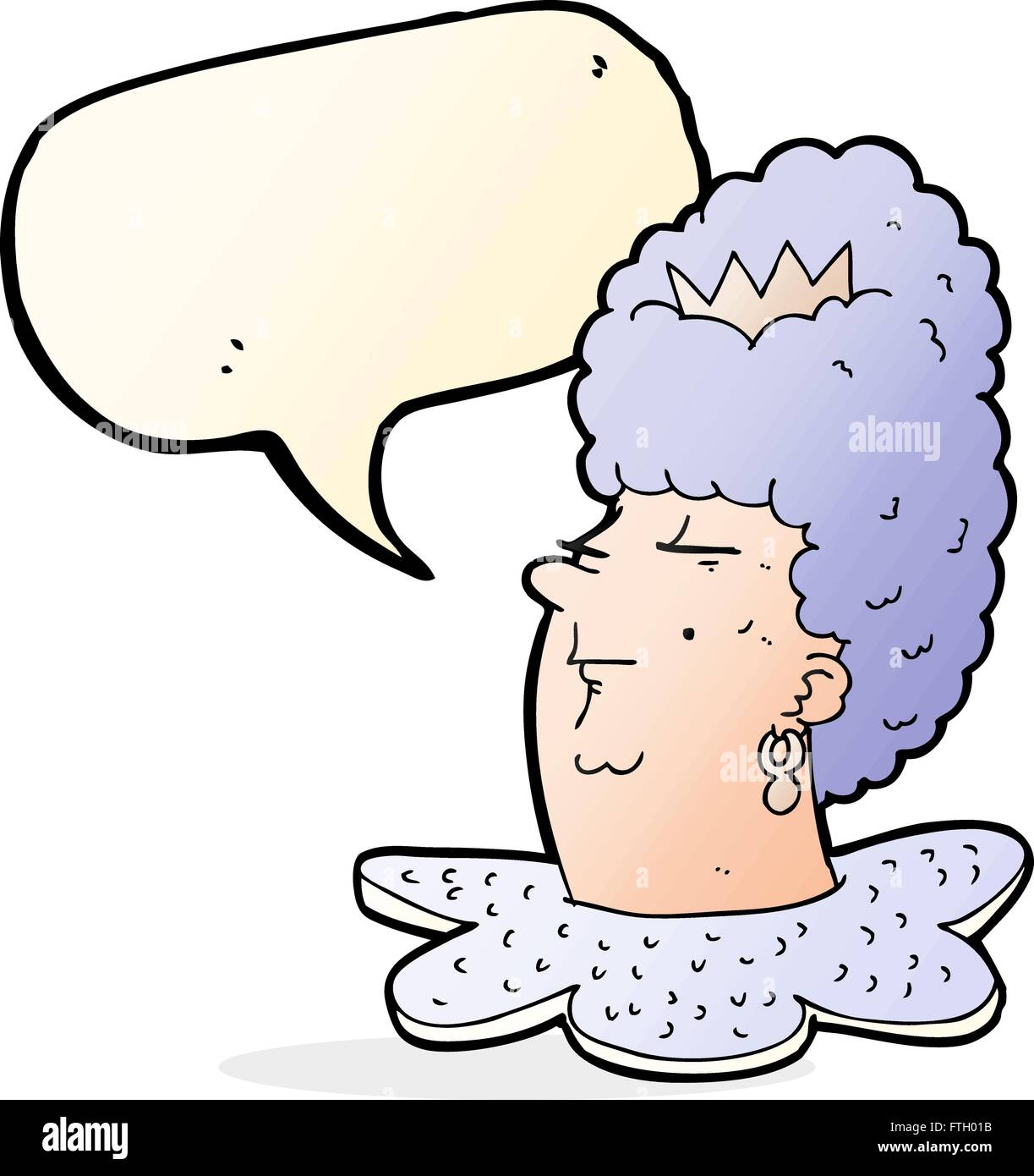 cartoon queen head with speech bubble Stock Vector Image & Art - Alamy