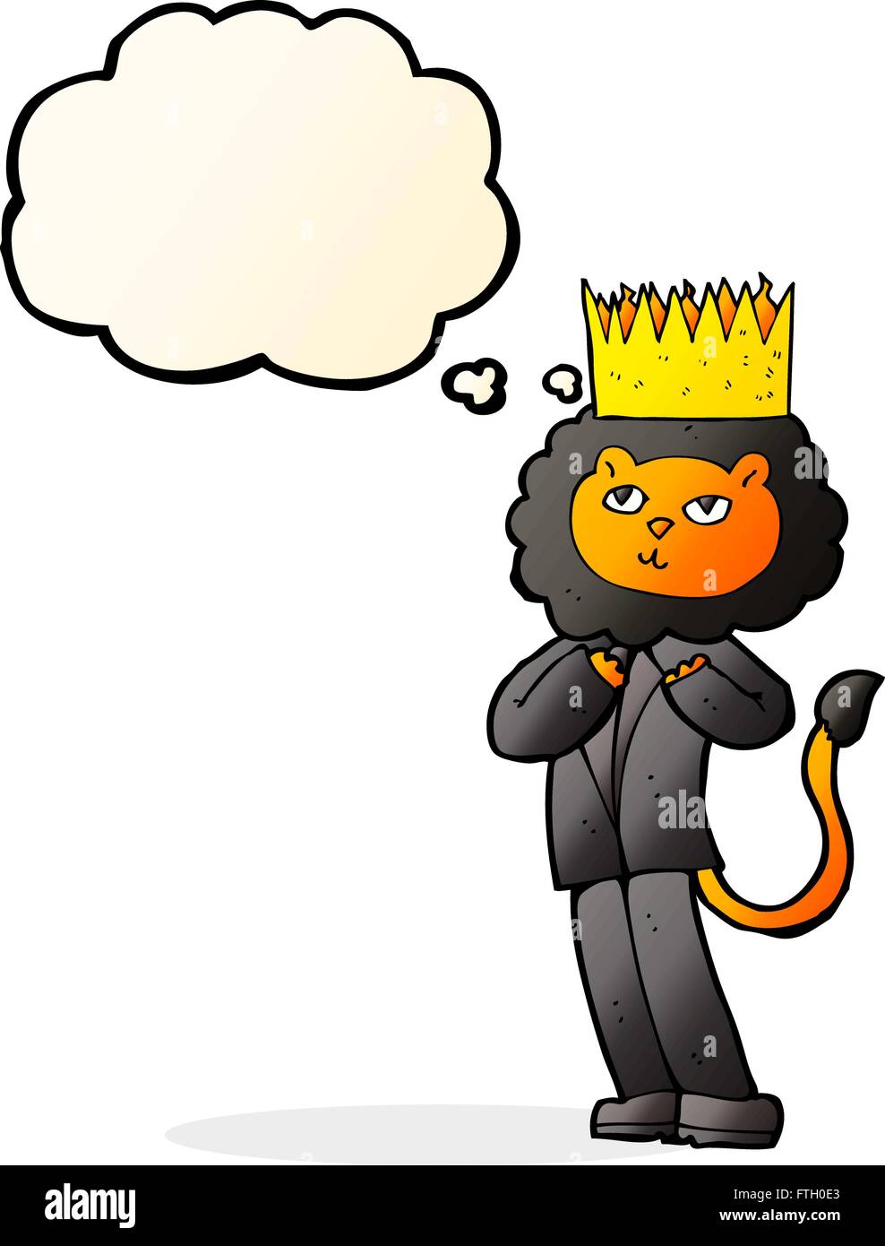 cartoon king of the beasts with thought bubble Stock Vector Image & Art ...