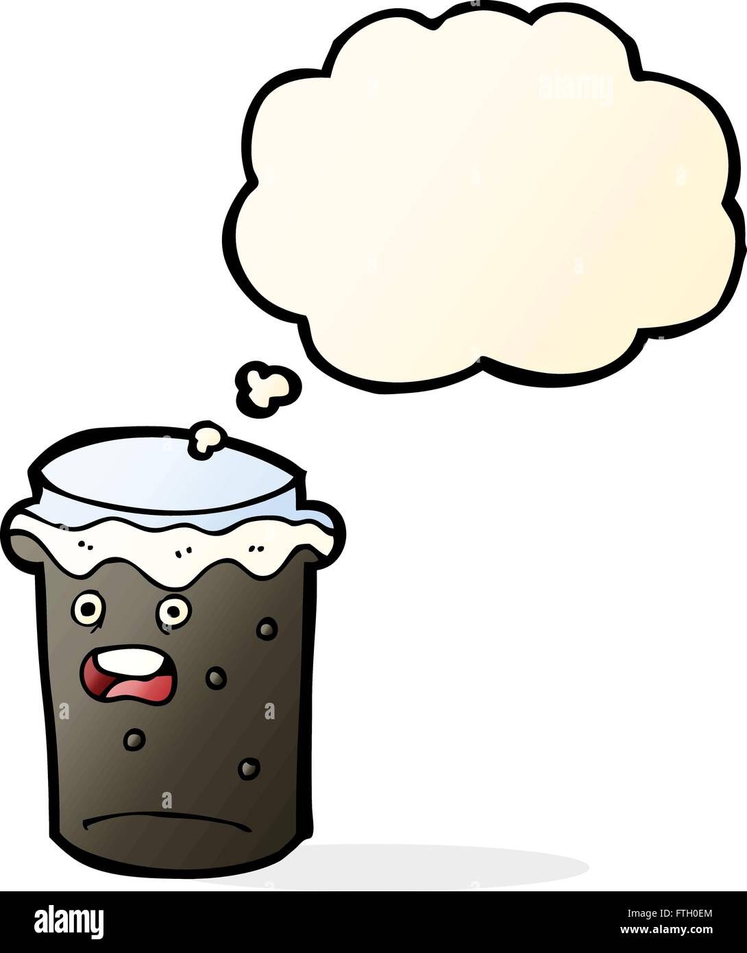 cartoon glass of stout beer with thought bubble Stock Vector Image ...