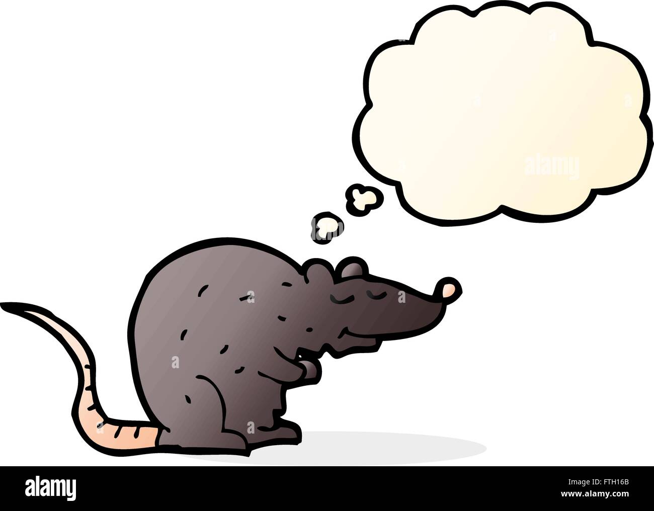 cartoon black rat with thought bubble Stock Vector Image & Art - Alamy