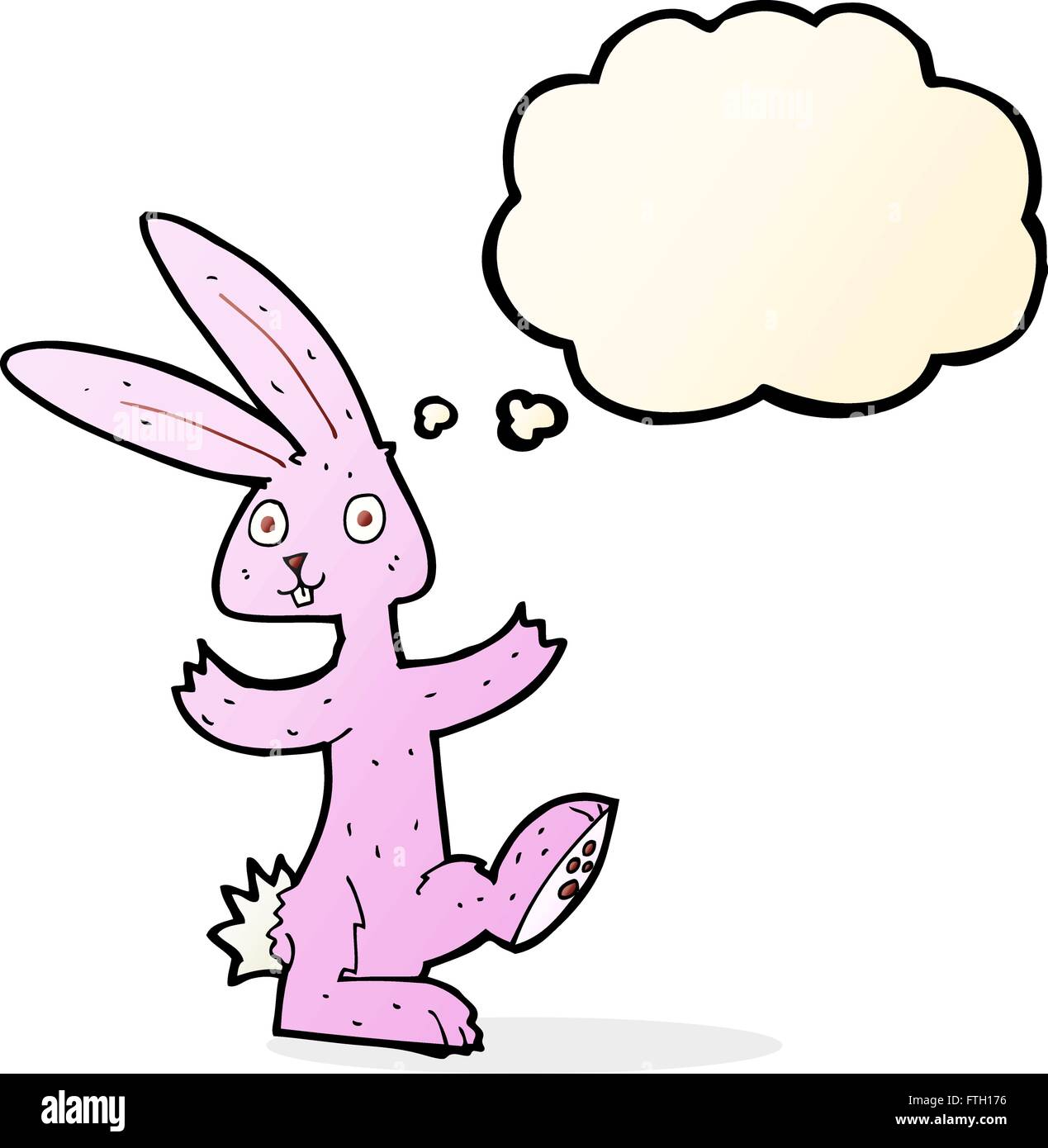 cartoon rabbit with thought bubble Stock Vector Image & Art - Alamy