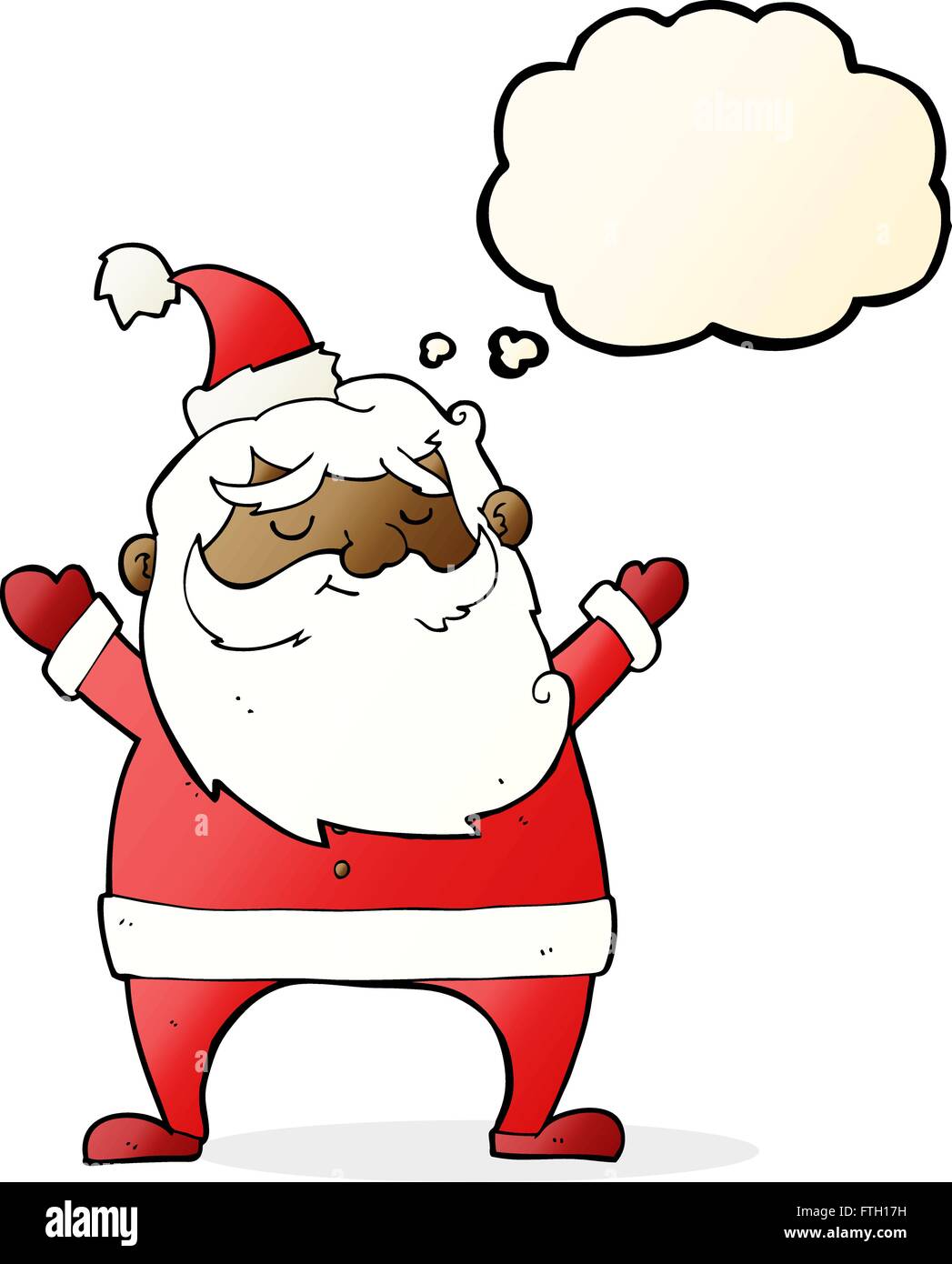 jolly santa cartoon with thought bubble Stock Vector Image & Art - Alamy