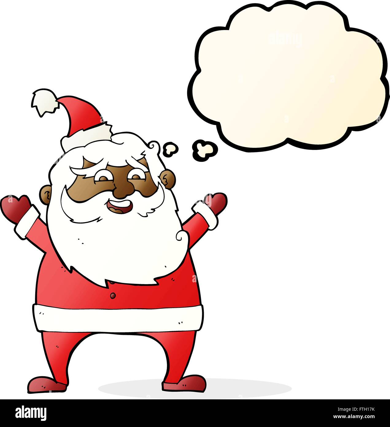 jolly santa cartoon with thought bubble Stock Vector Image & Art - Alamy