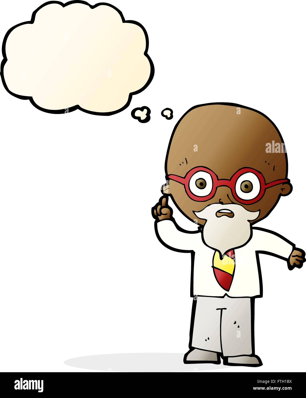 cartoon professor with thought bubble Stock Vector Image & Art - Alamy