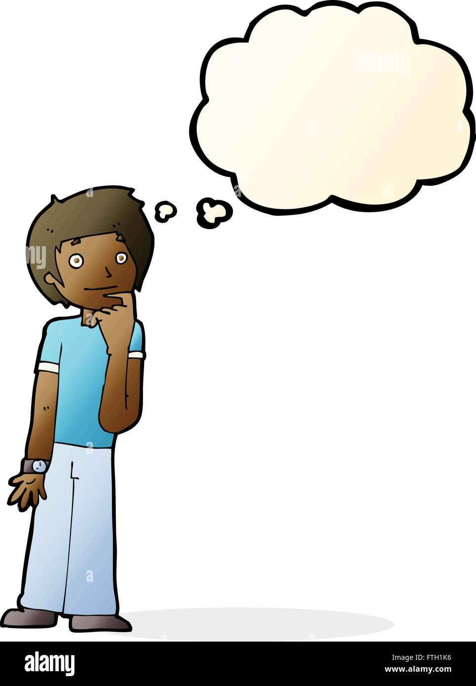 Cartoon boy wondering bubble hi-res stock photography and images - Alamy