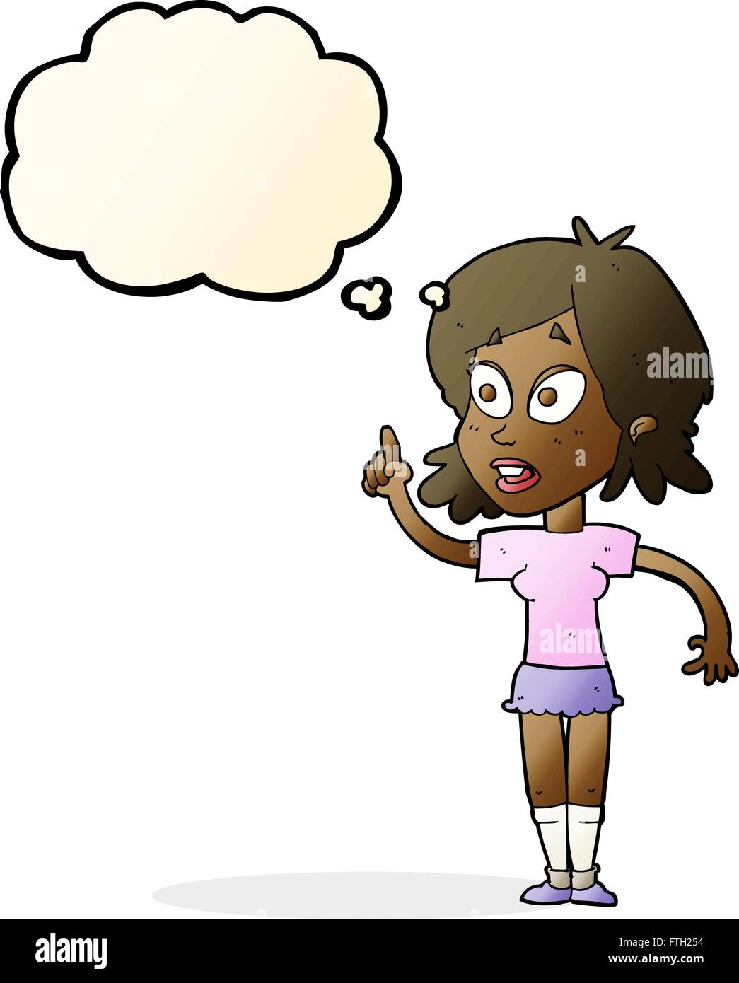 cartoon woman asking question with thought bubble Stock Vector Image ...