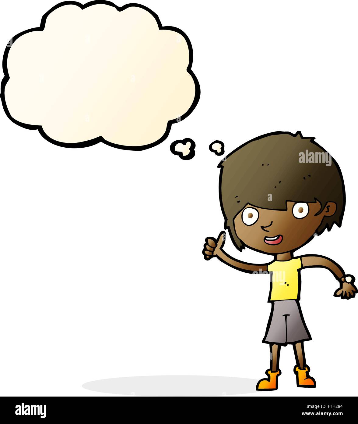 Cartoon boy positive attitude thought hi-res stock photography and ...