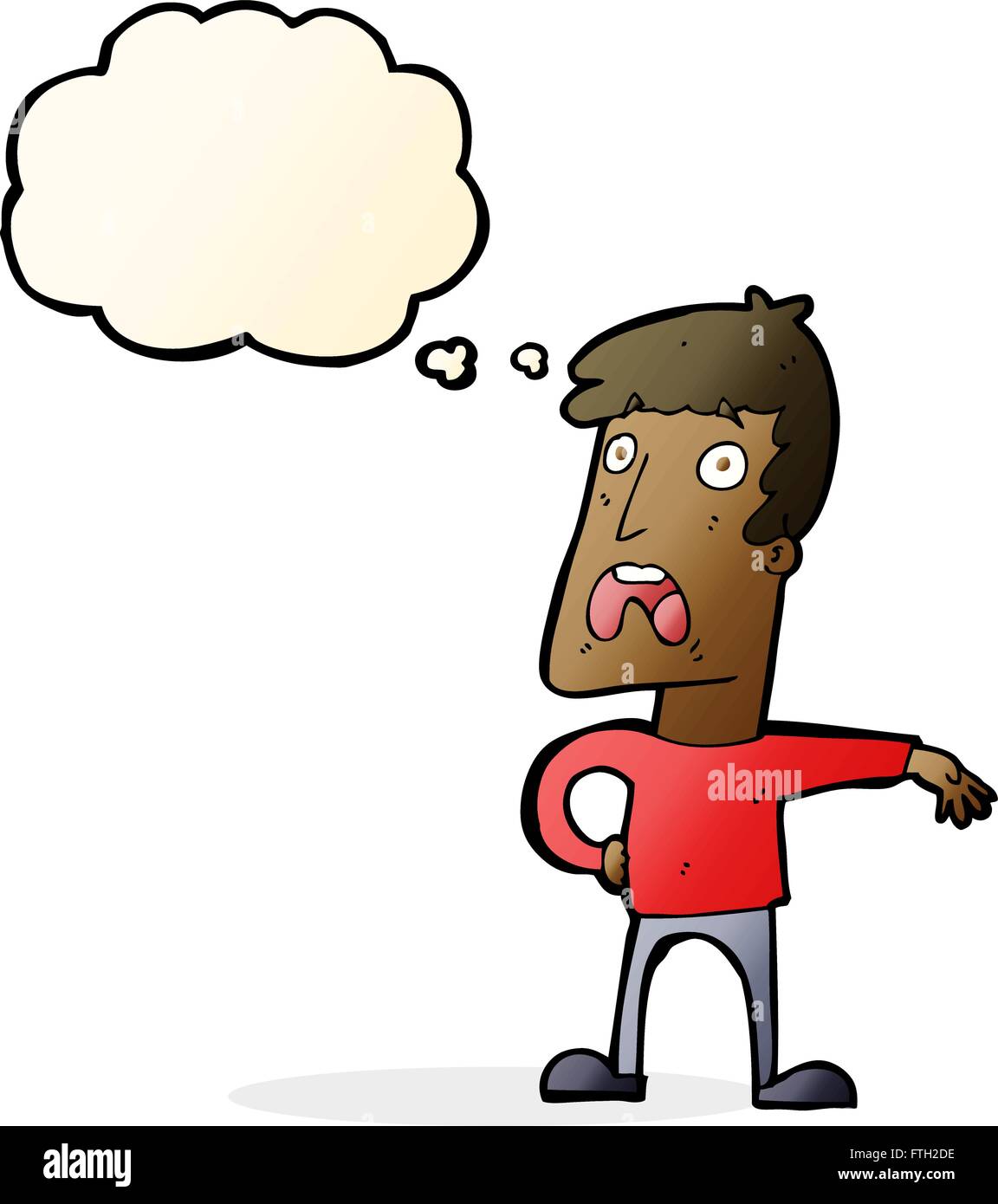 cartoon complaining man with thought bubble Stock Vector Image & Art ...