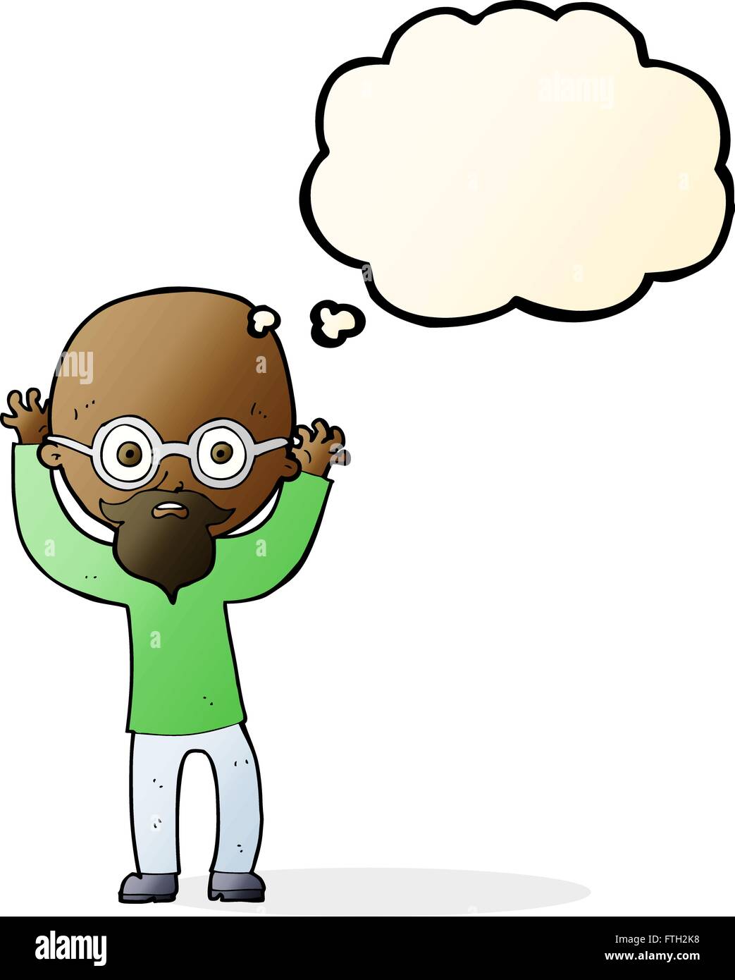 Cartoon stressed bald man hi-res stock photography and images - Alamy
