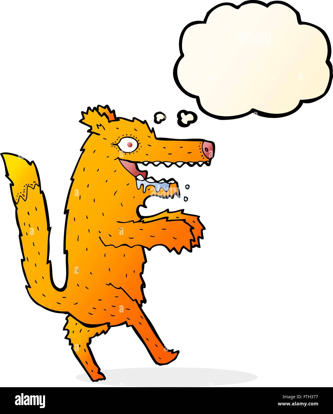 cartoon hungry fox with thought bubble Stock Vector Image & Art - Alamy