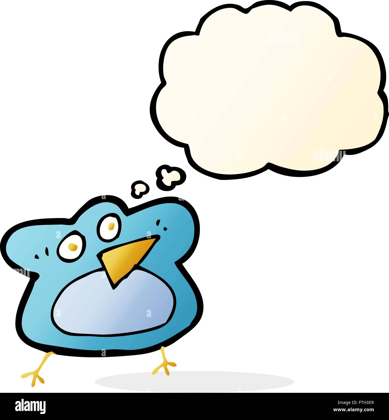 funny cartoon robin with thought bubble Stock Vector Image & Art - Alamy