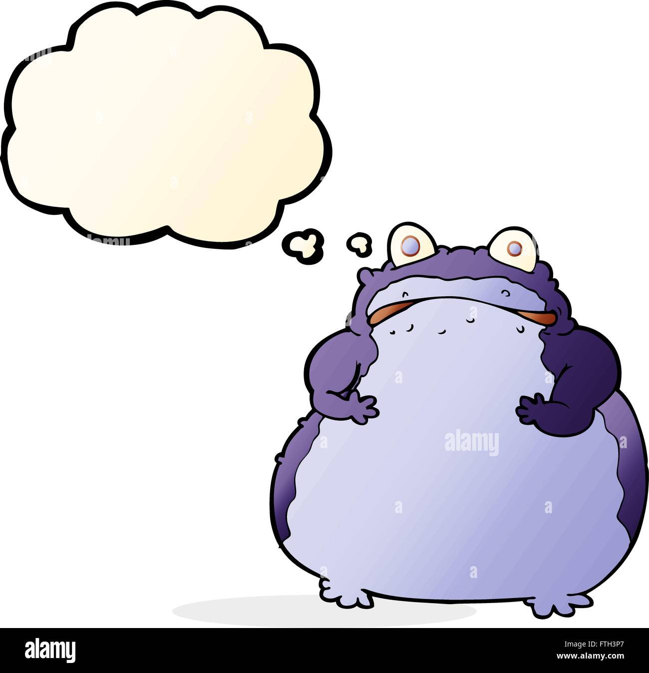 cartoon fat frog with thought bubble Stock Vector Image & Art - Alamy