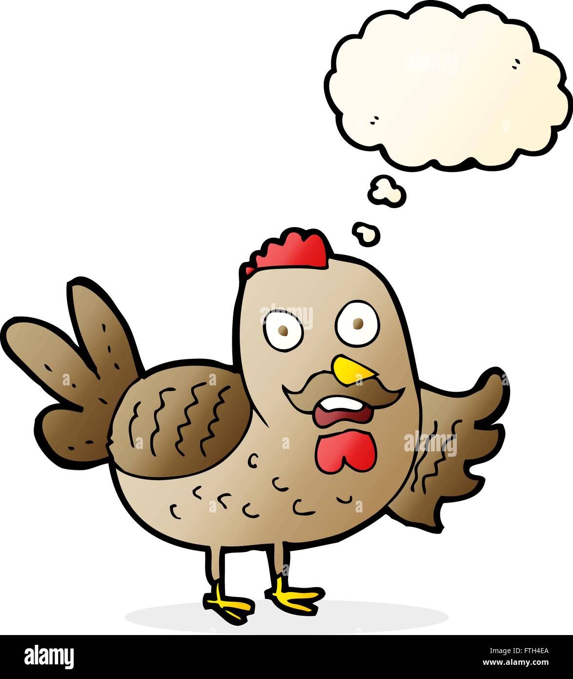 cartoon old rooster with thought bubble Stock Vector Image & Art - Alamy