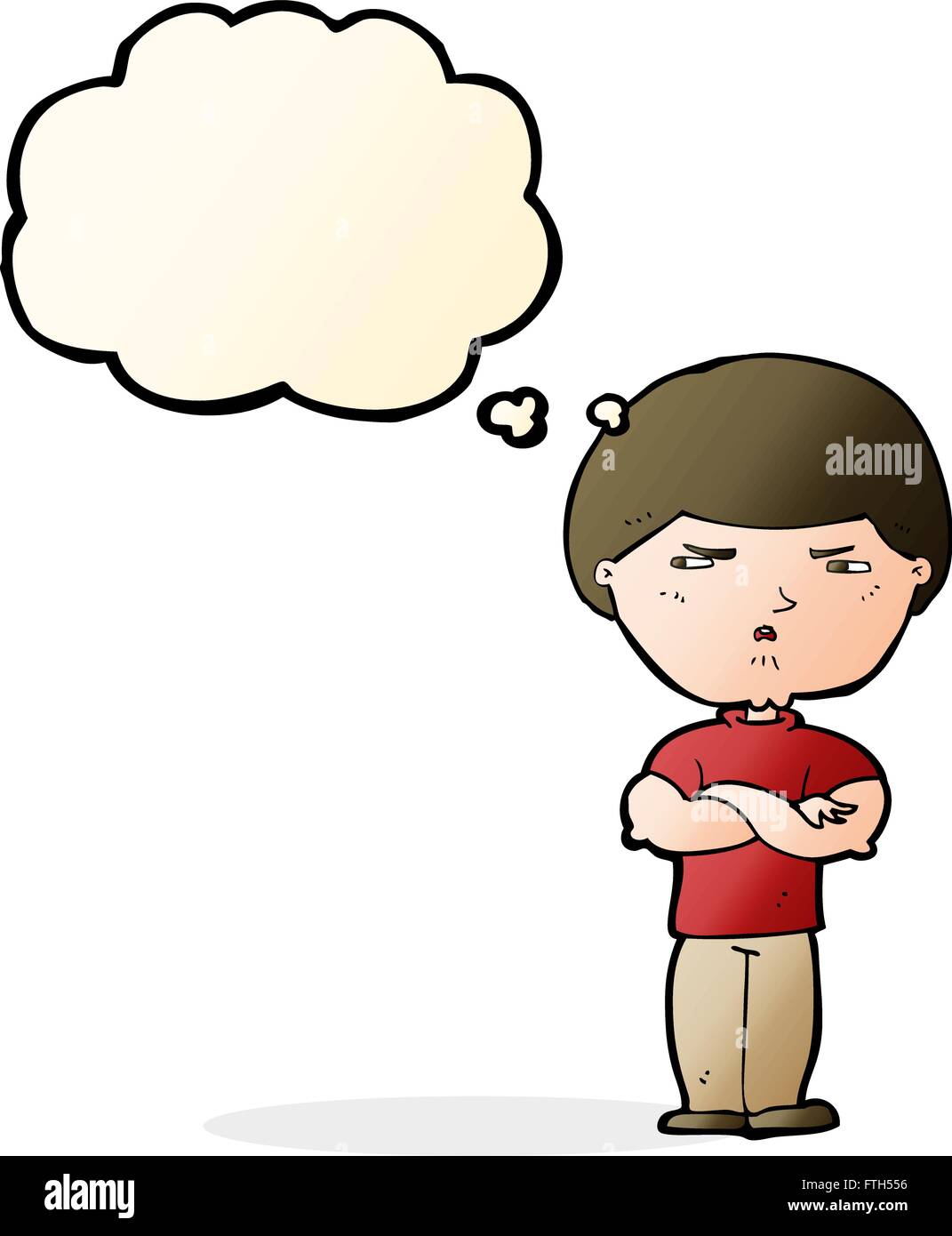 cartoon grumpy man with thought bubble Stock Vector Image & Art - Alamy