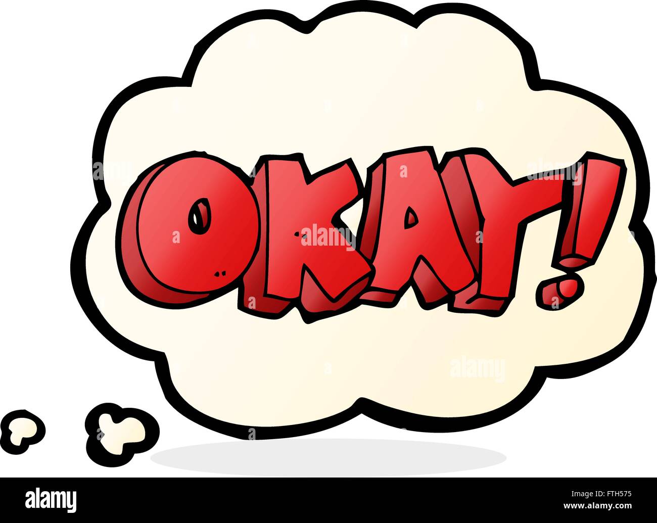 cartoon okay sign with thought bubble Stock Vector Image & Art - Alamy