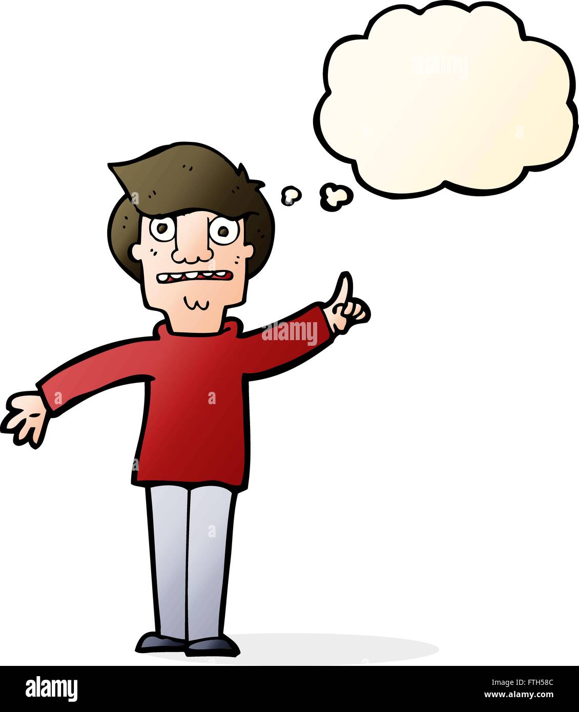 cartoon man asking question with thought bubble Stock Vector Image ...