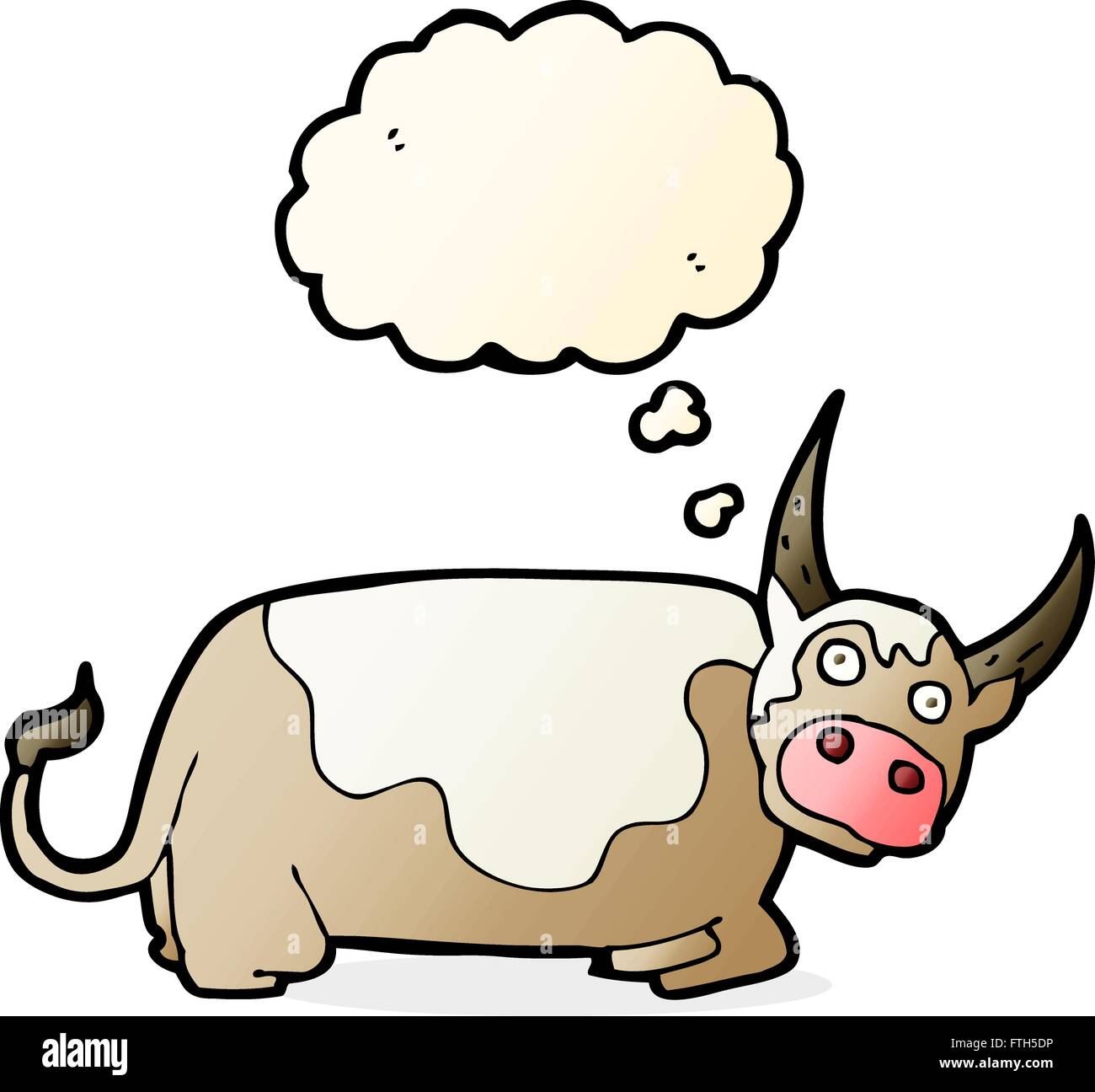 cartoon bull with thought bubble Stock Vector Image & Art - Alamy