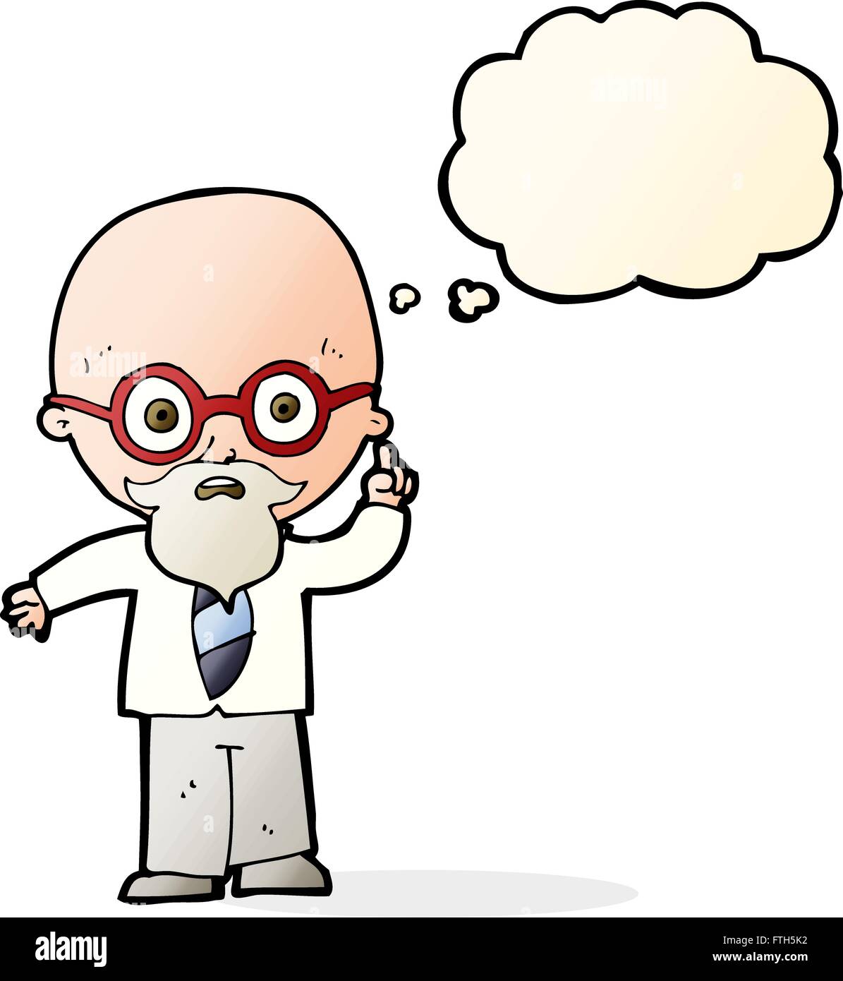 cartoon professor with thought bubble Stock Vector Image & Art - Alamy