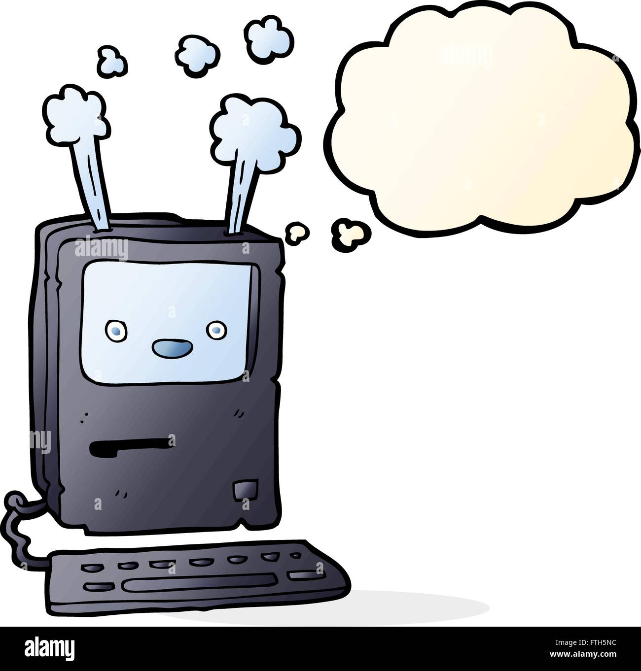 Freehand drawn cartoon old computer hi-res stock photography and images ...
