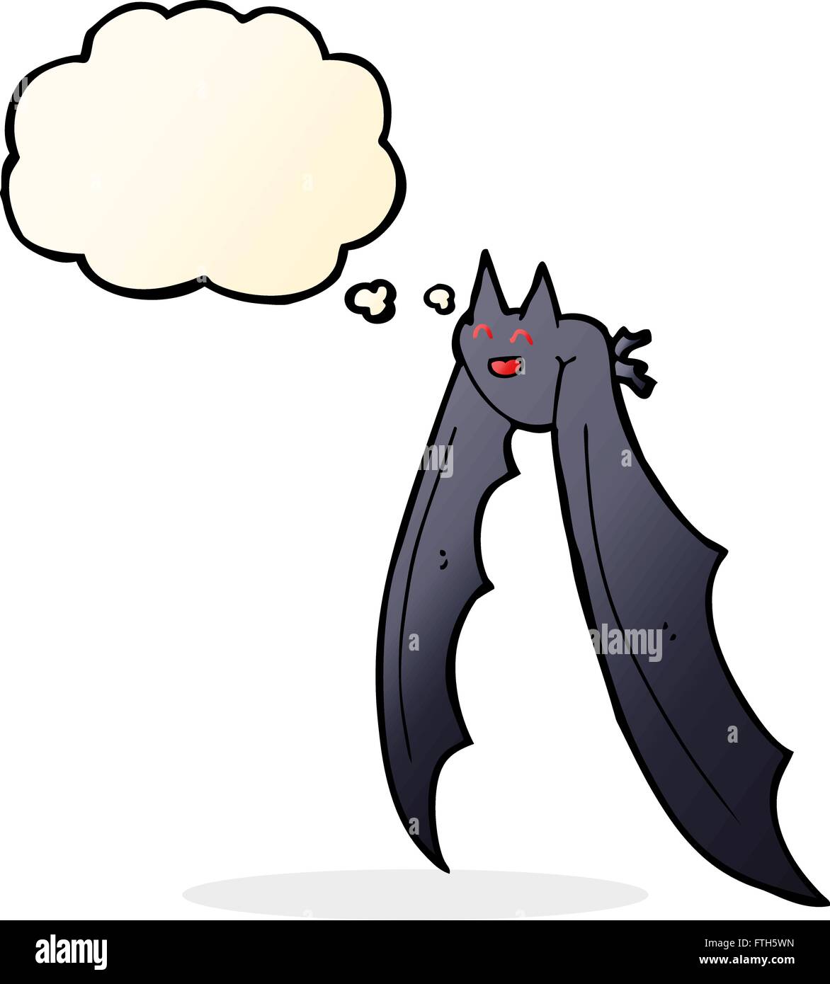 cartoon flying bat with thought bubble Stock Vector Image & Art - Alamy