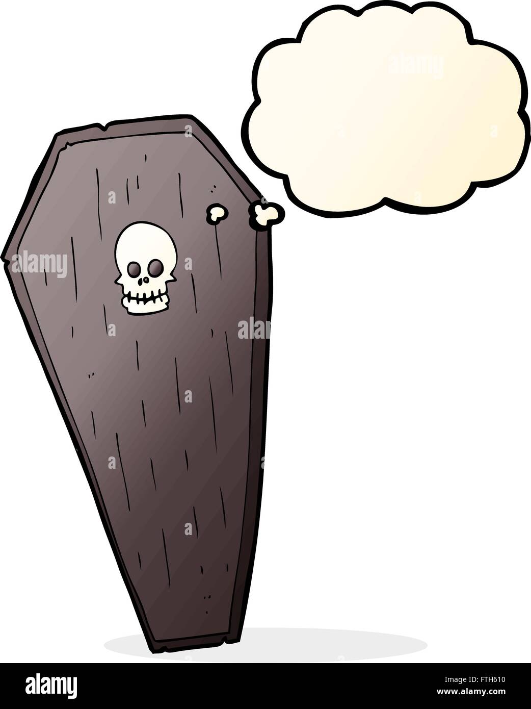 Freehand retro cartoon halloween coffin hi-res stock photography and ...