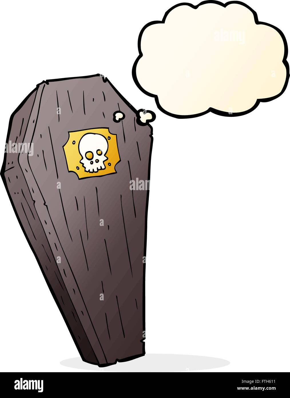 Freehand retro cartoon halloween coffin hi-res stock photography and ...