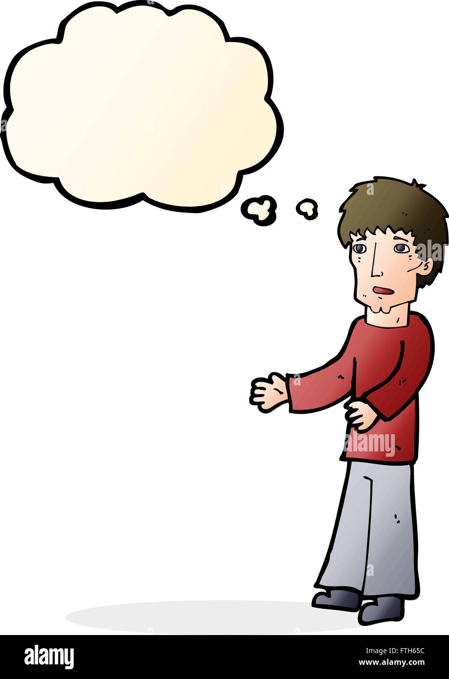cartoon man explaining with thought bubble Stock Vector Image & Art - Alamy