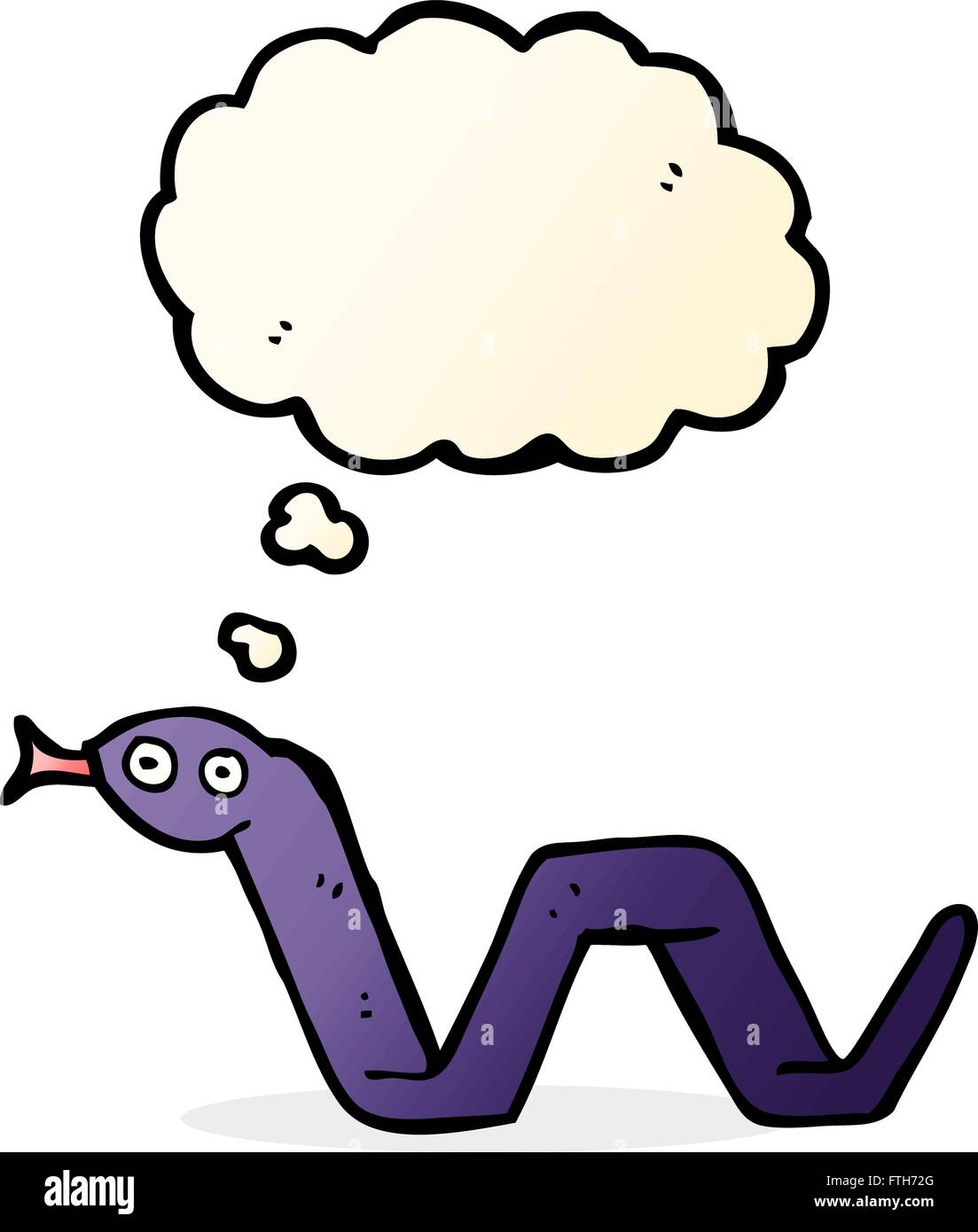 funny cartoon snake with thought bubble Stock Vector Image & Art - Alamy