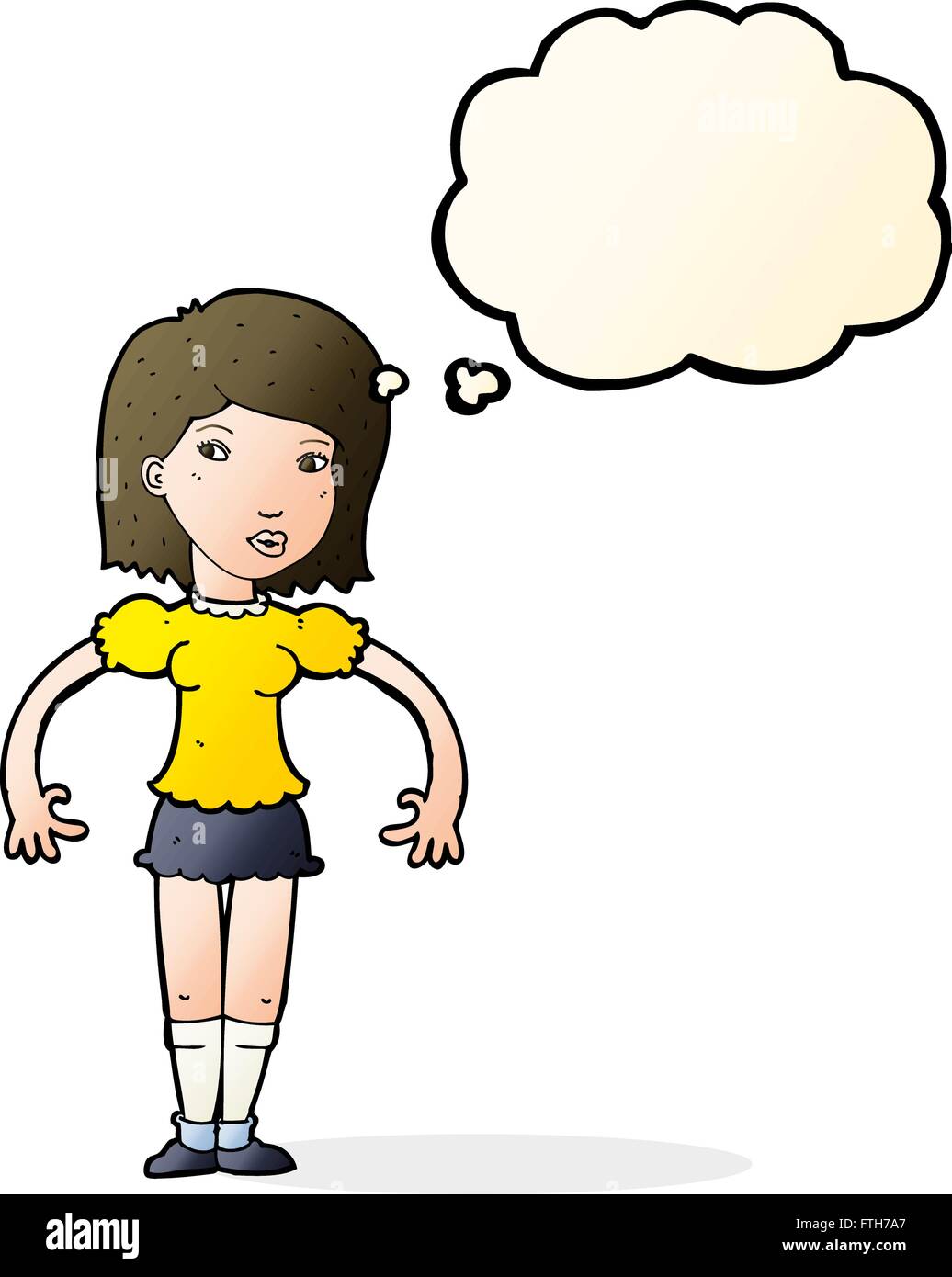 Woman looking sideways Stock Vector Images - Alamy