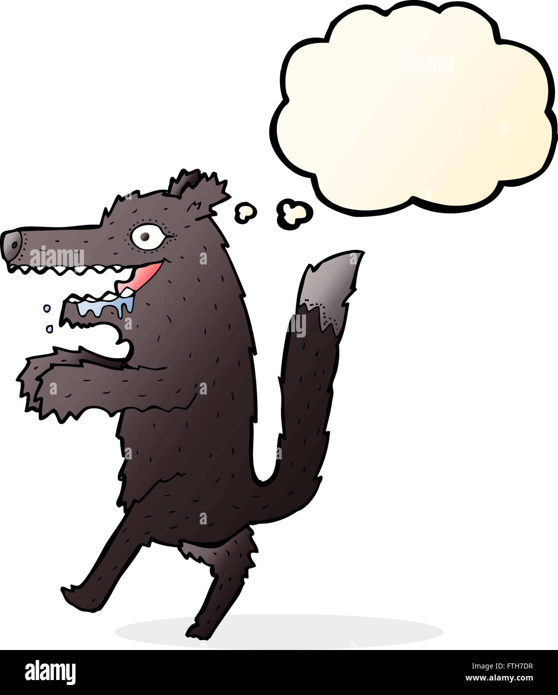 cartoon big bad wolf with thought bubble Stock Vector Image & Art - Alamy