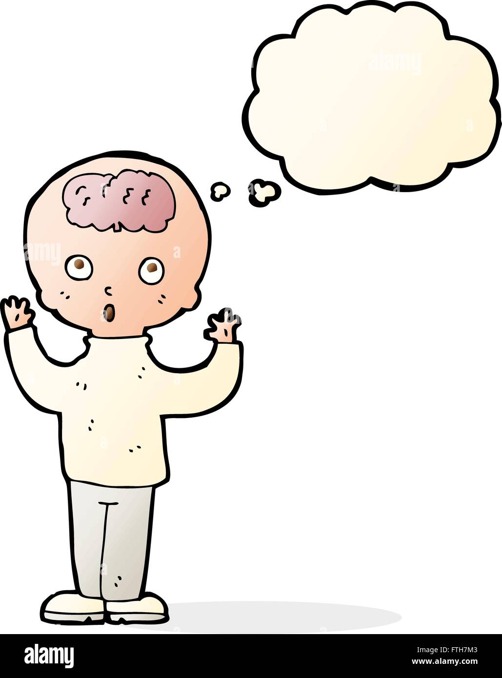 cartoon genius with thought bubble Stock Vector Image & Art - Alamy