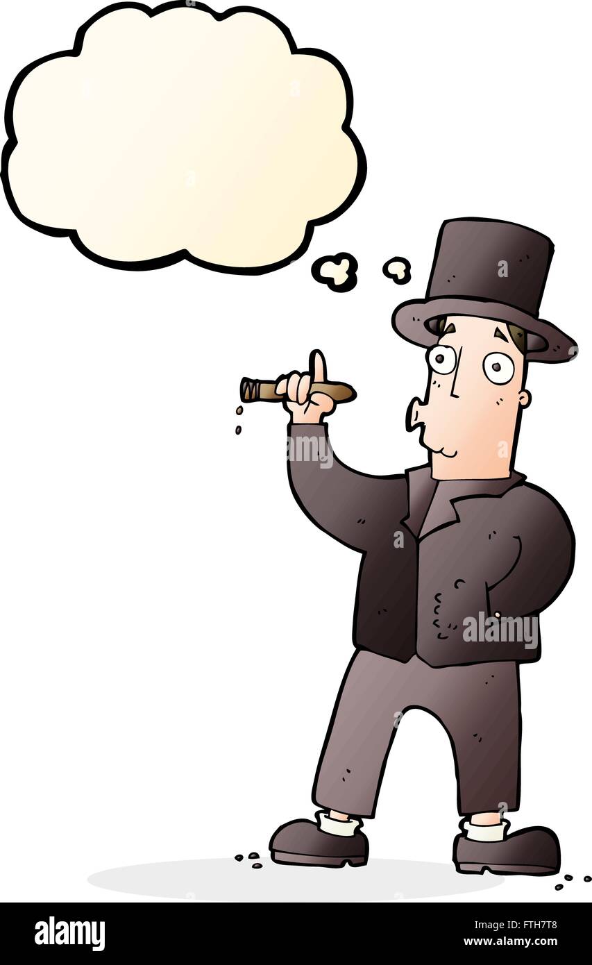 cartoon smoking gentleman with thought bubble Stock Vector Image & Art ...