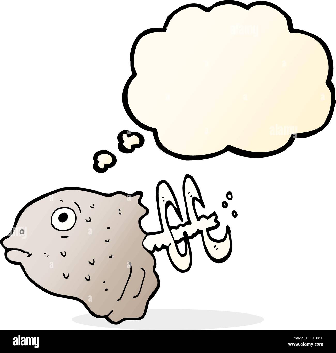 cartoon fish head with thought bubble Stock Vector Image & Art - Alamy