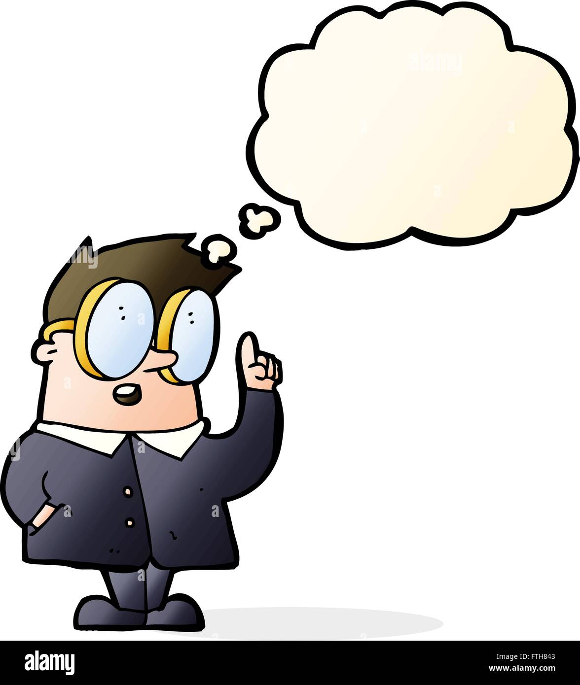 cartoon scientist with thought bubble Stock Vector Image & Art - Alamy