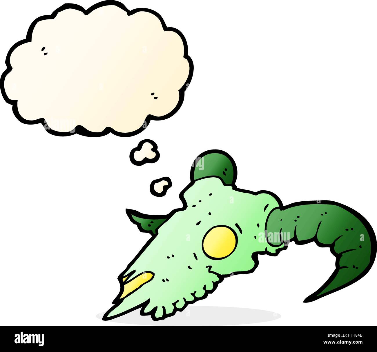 cartoon magic ram skull with thought bubble Stock Vector Image & Art ...