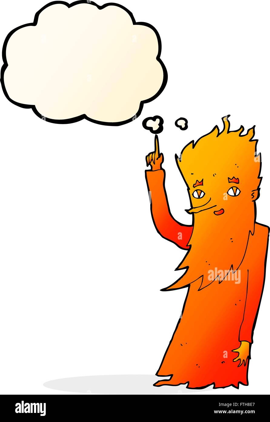 Cartoon fire thought bubble Stock Vector Images - Alamy