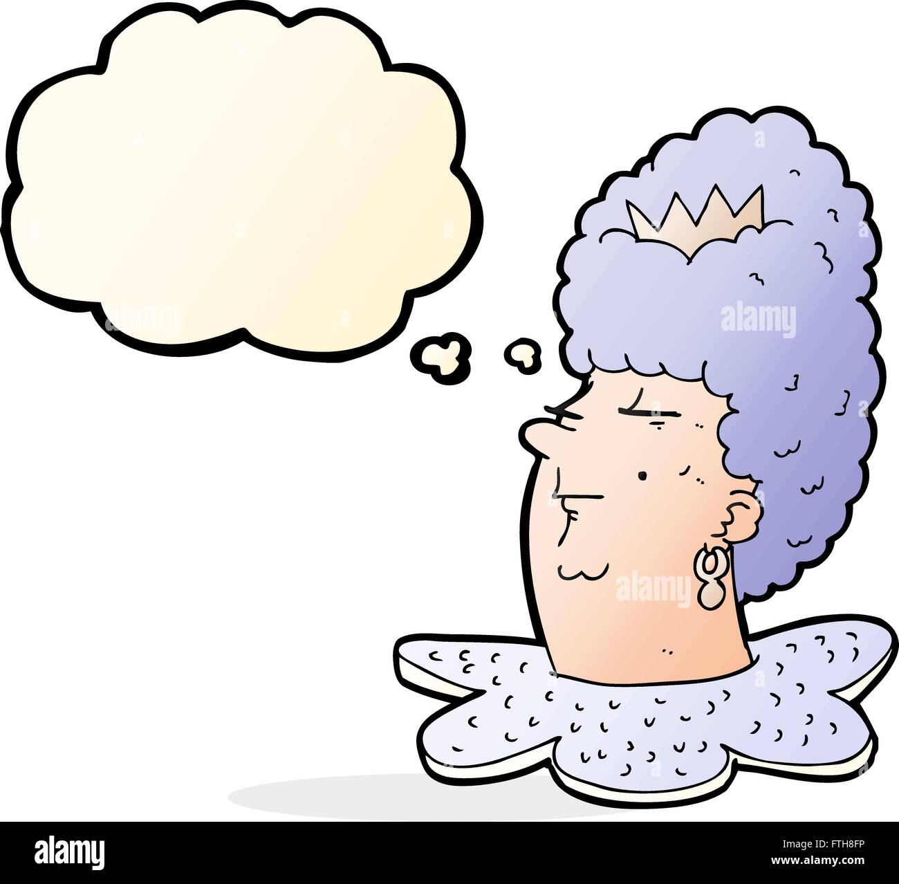 cartoon queen head with thought bubble Stock Vector Image & Art - Alamy