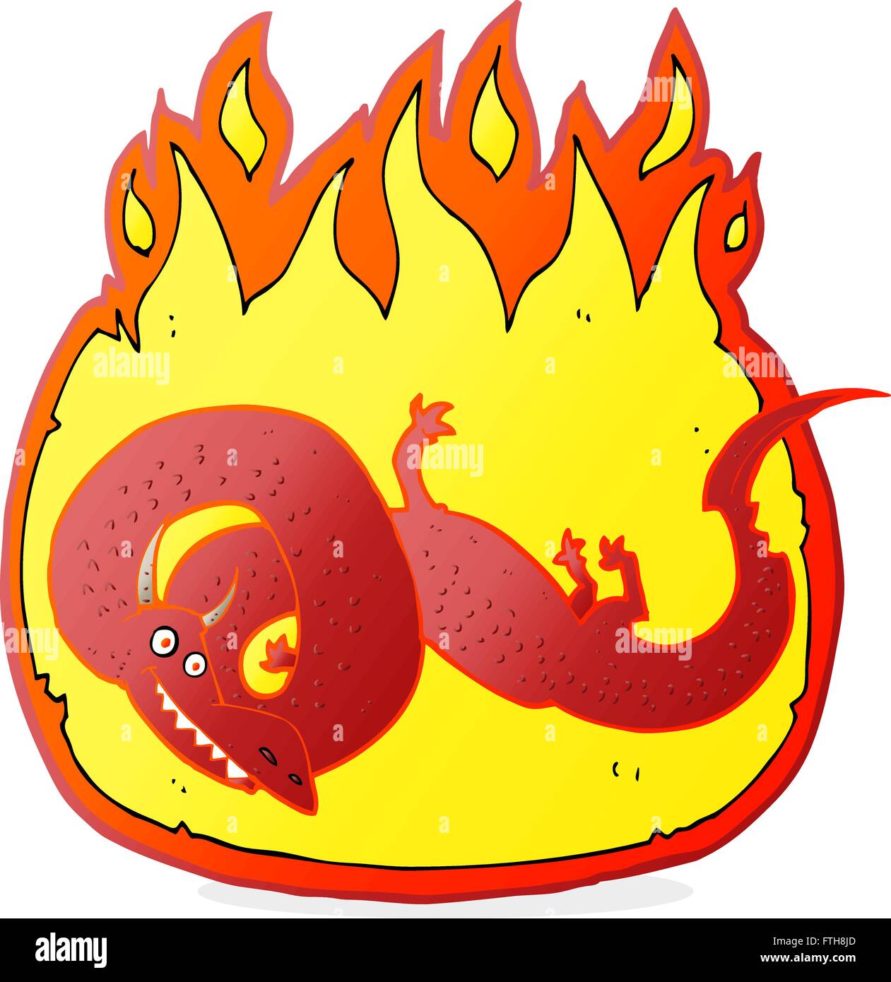 cartoon flaming dragon Stock Vector Image & Art - Alamy