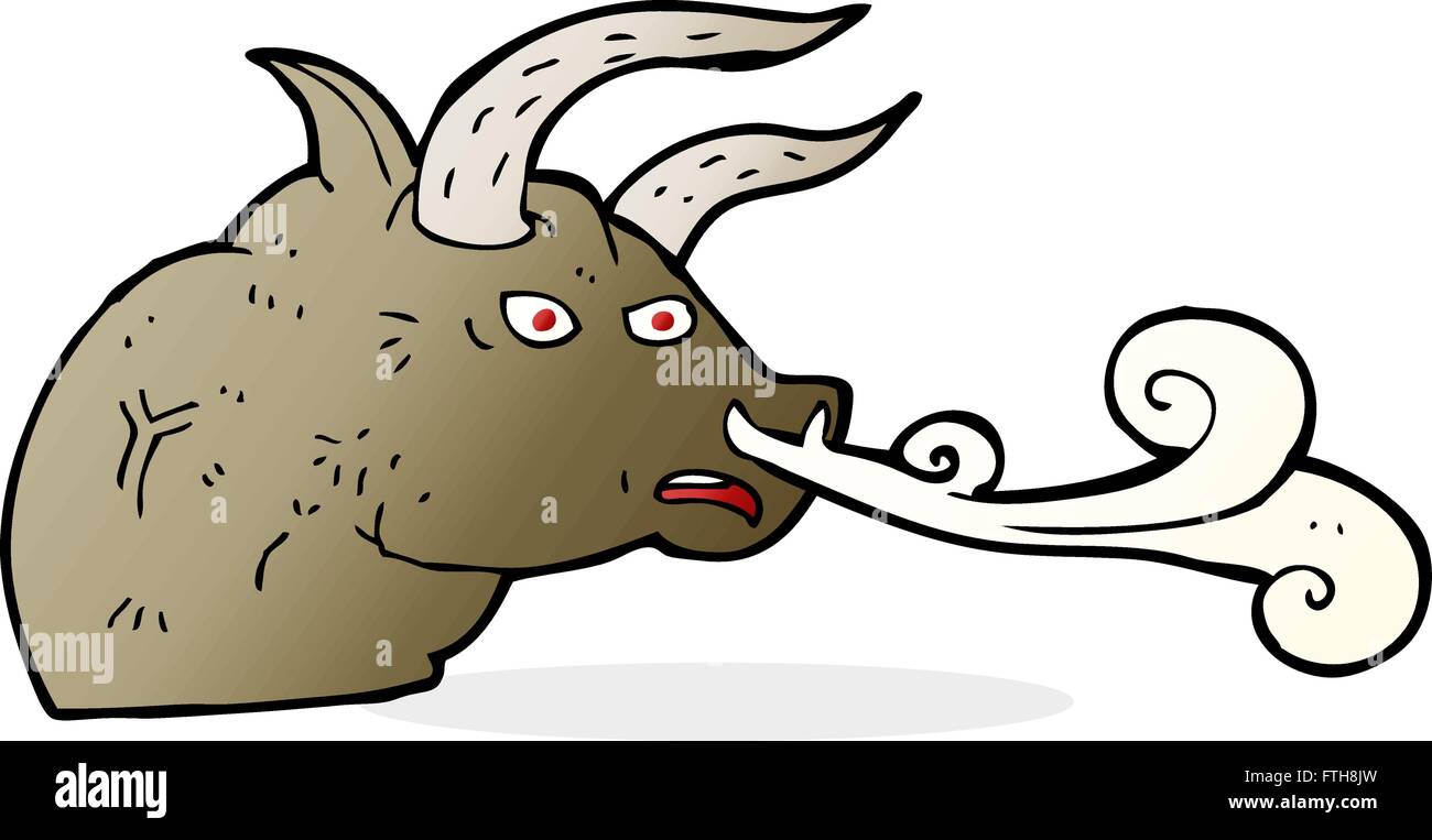 cartoon snorting bull head Stock Vector Image & Art - Alamy