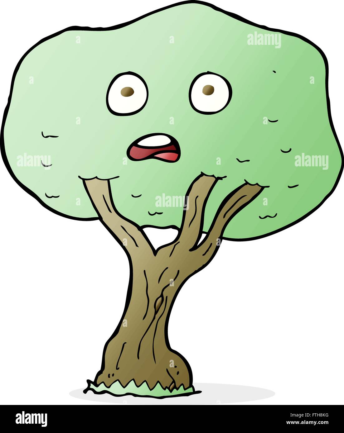 cartoon unhappy tree Stock Vector Image & Art - Alamy