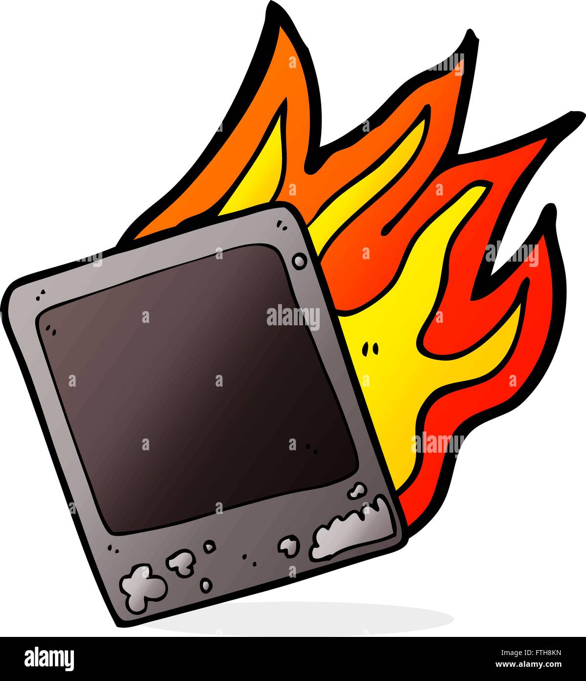 cartoon old instant photograph burning Stock Vector Image & Art - Alamy